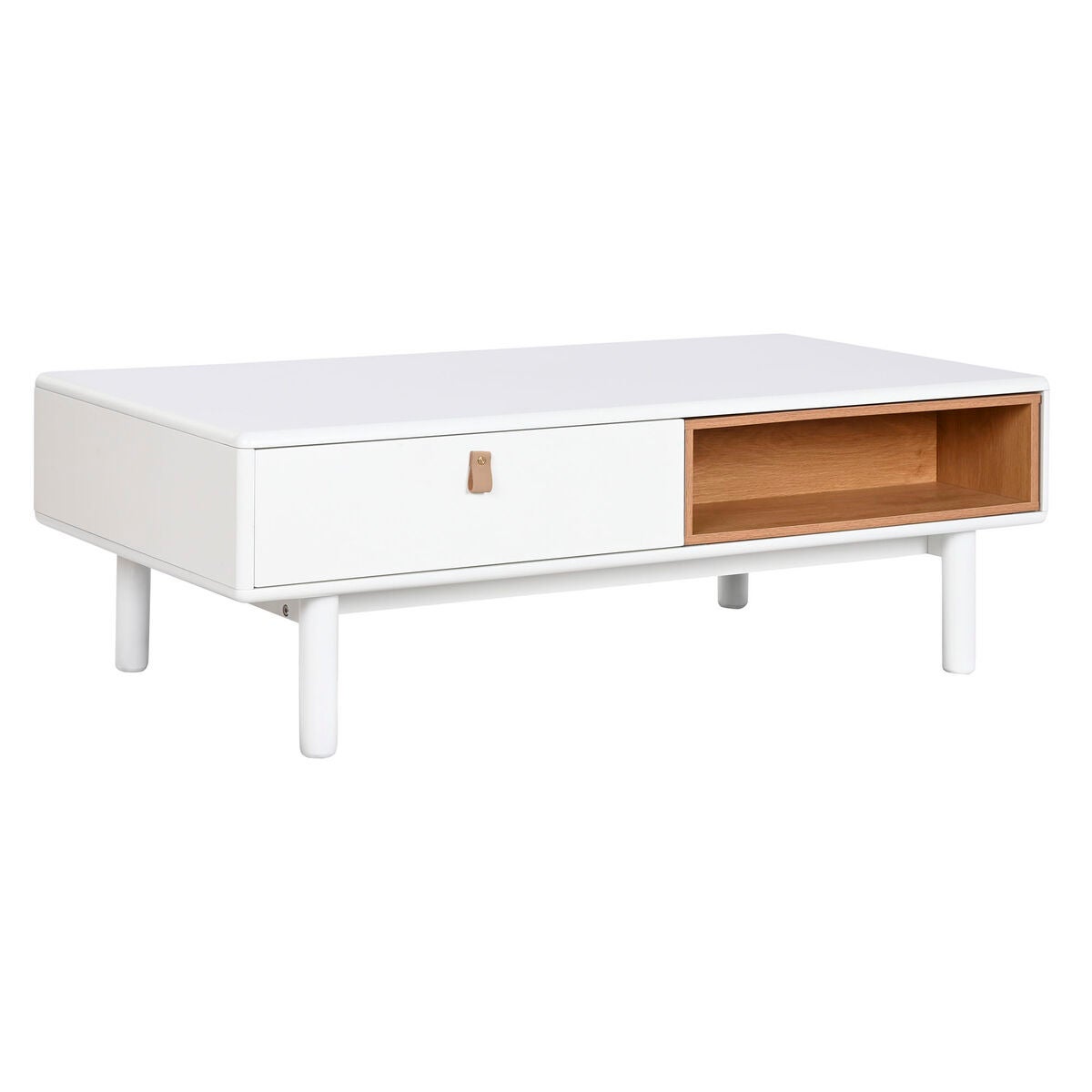 Table Basse Home ESPRIT Blanc Naturel Polyuréthane Bois MDF 120 x 60 x ...