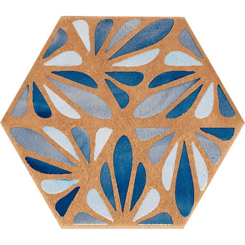 Carrelage sol / mur hexagonal effet ciment 25x21,6 cm TERRACRETA ...