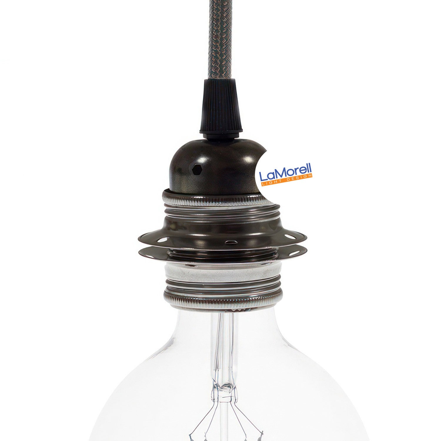 LaMorell LightDesign - Portalampada E27 In Metallo Con Doppia Ghiera ...