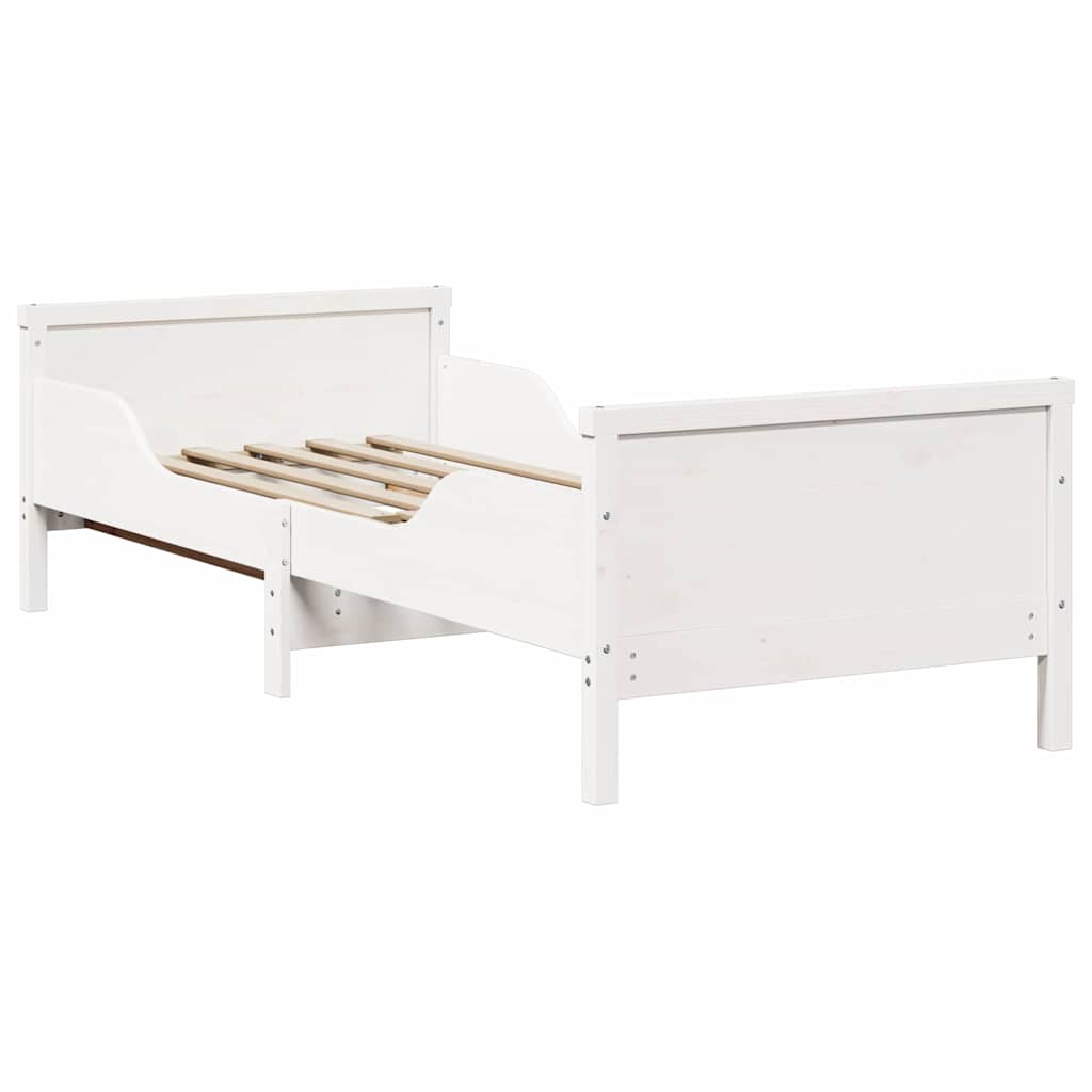 Lit simple | Lit extensible pour enfants Autre Blanc 80 x 130 / 165 ...