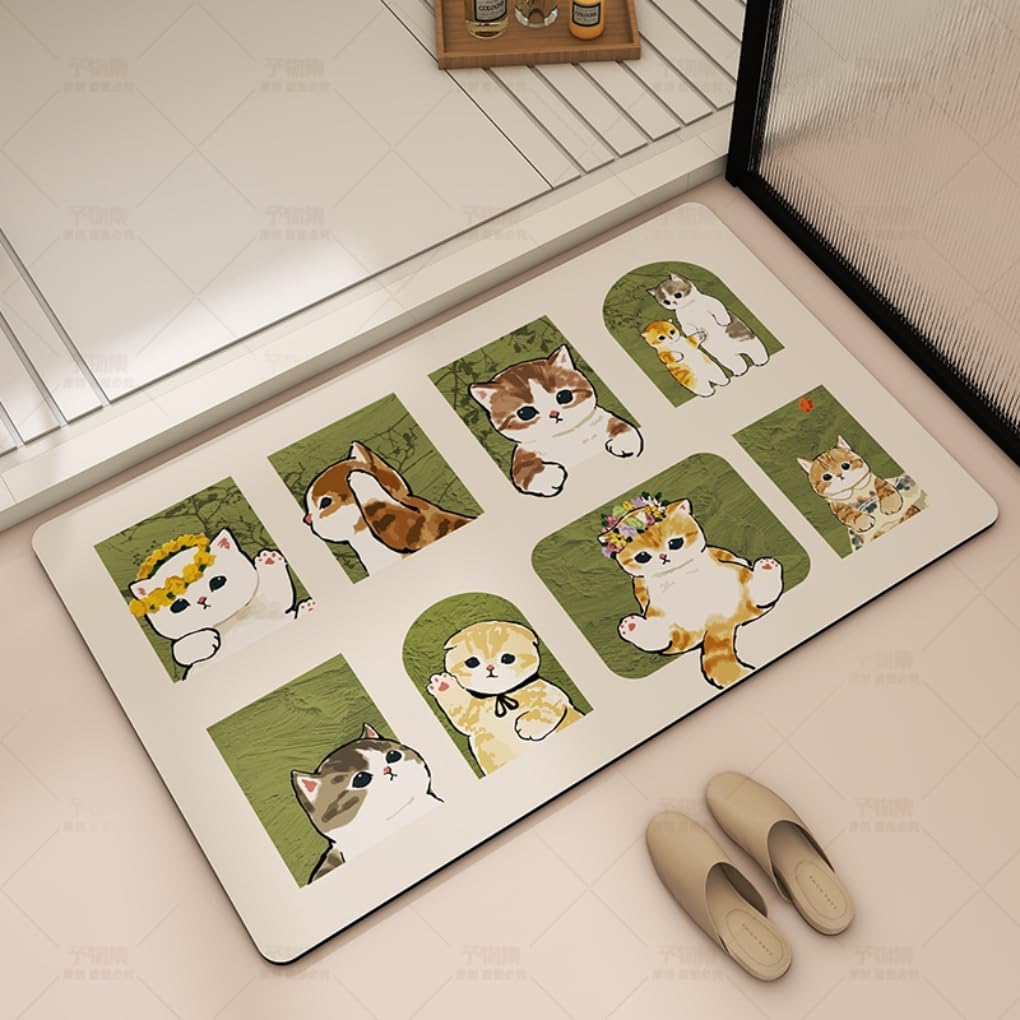 Tapete de baño con gatito lindo, tapete de baño decorativo, decoración ...