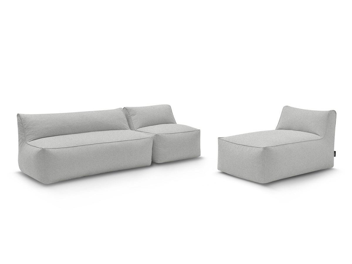 BOBOCHIC Canapé de jardin modulable RIVIERA avec 1 chauffeuse 1 place ...