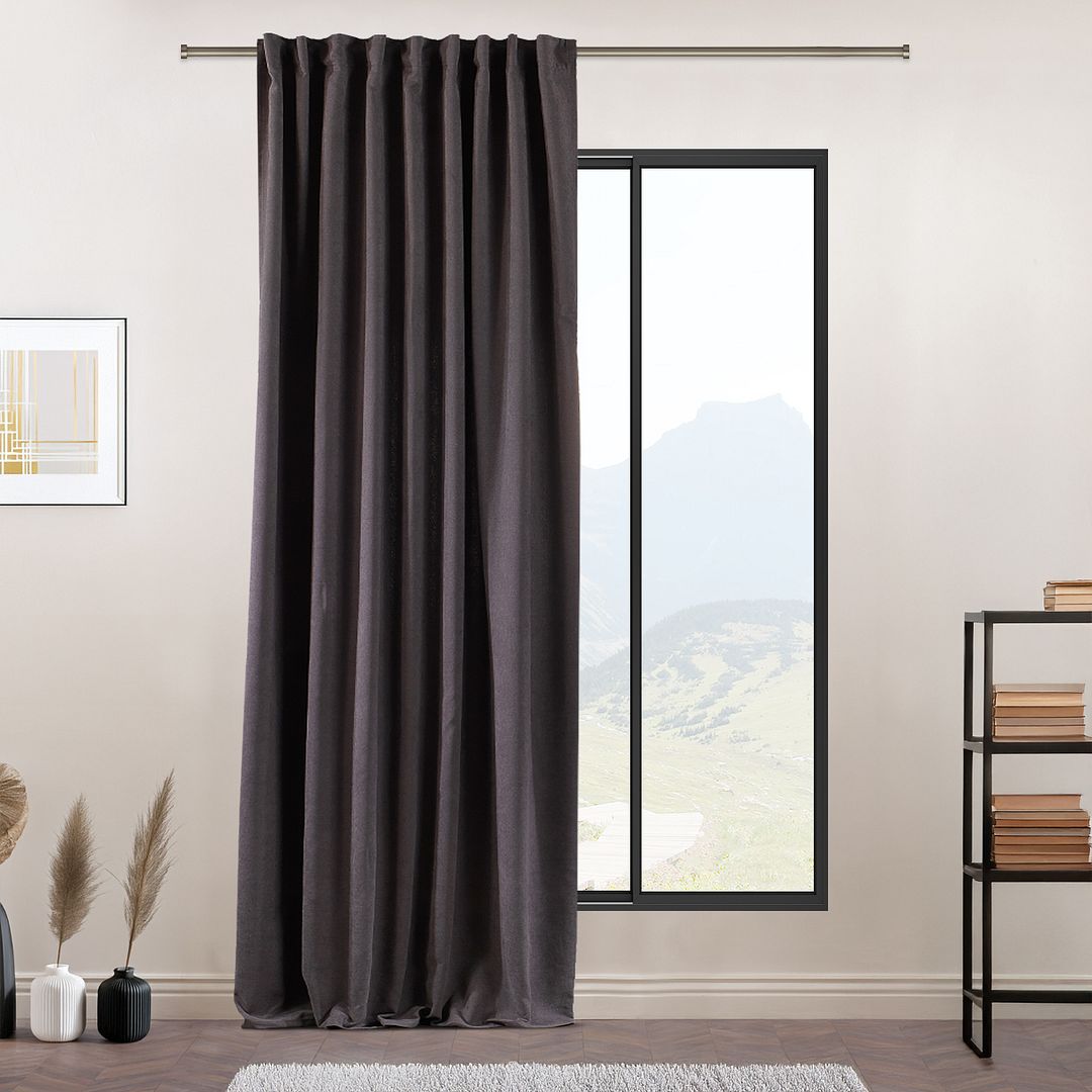 Rideau décoratif extra long et large Gris 280x400 | Leroy Merlin