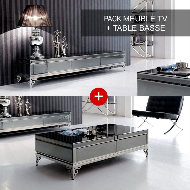 Ensemble meuble télé et table basse Elégante | Leroy Merlin