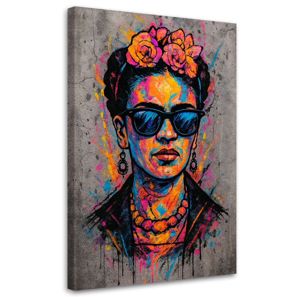 Tableaux Frida Kahlo Portrait d'une femme Pop art 40x60 | Leroy Merlin