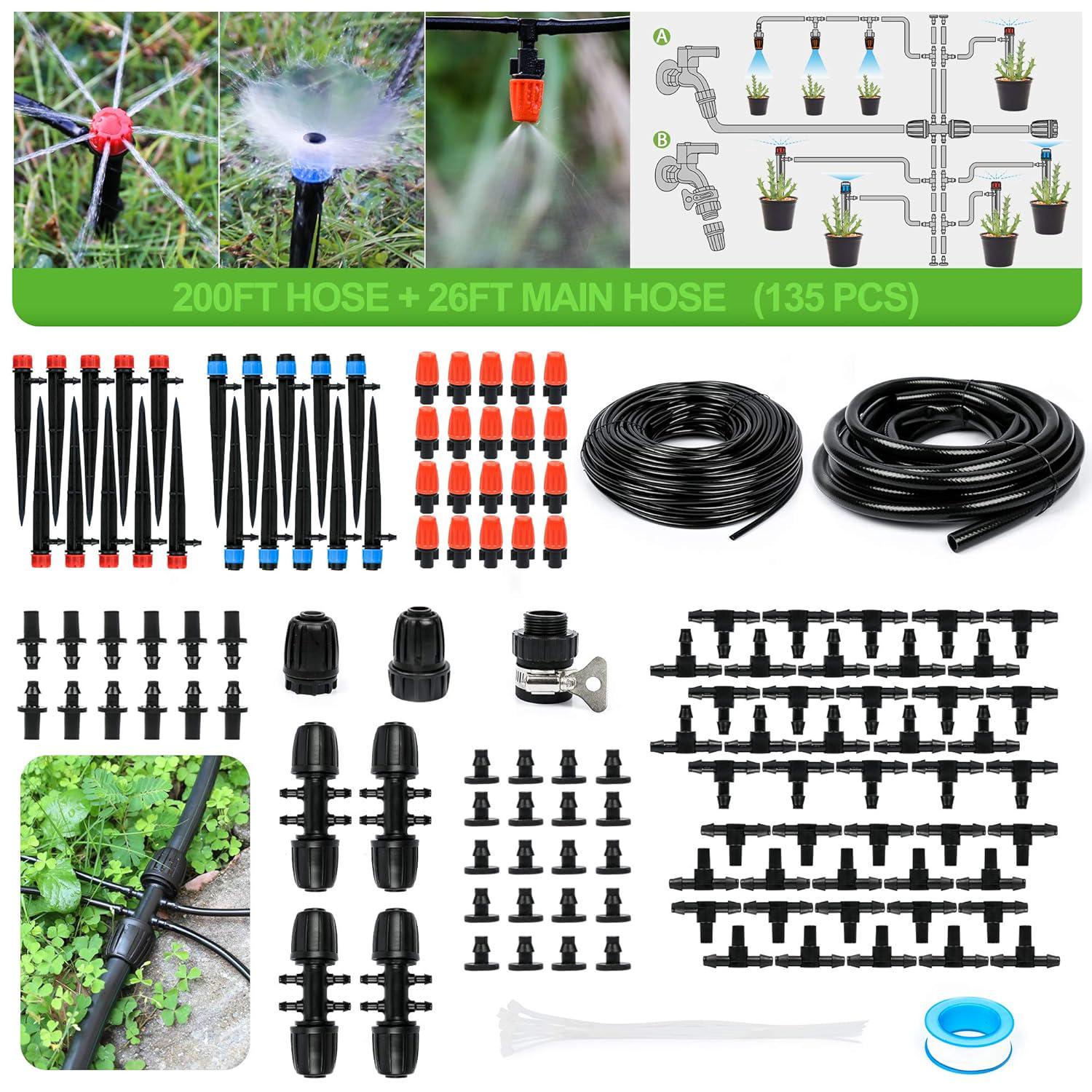 Kit d'irrigation goutte à goutte pour serre de 68m Système d'arrosage ...
