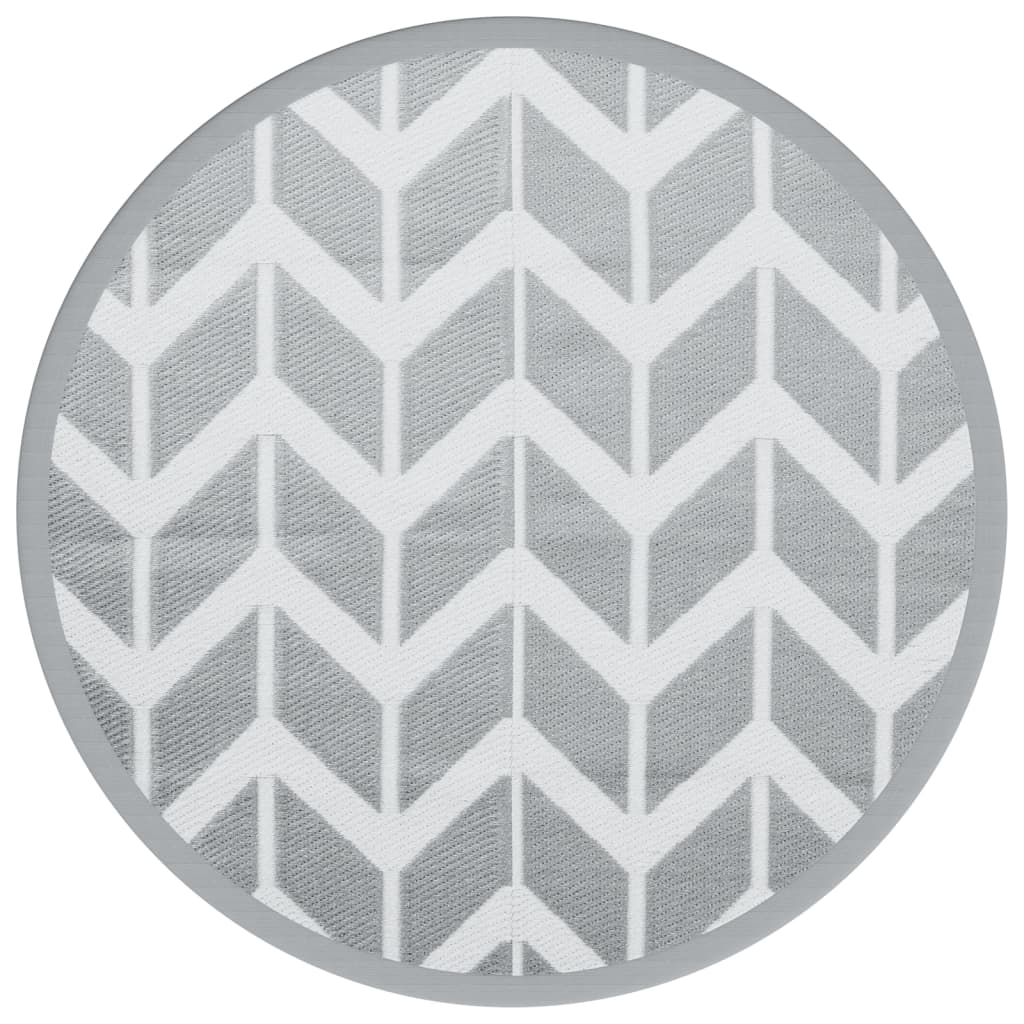 Alfombra de exterior gris Ø120 cm PP - COMFORTXL | Leroy Merlin