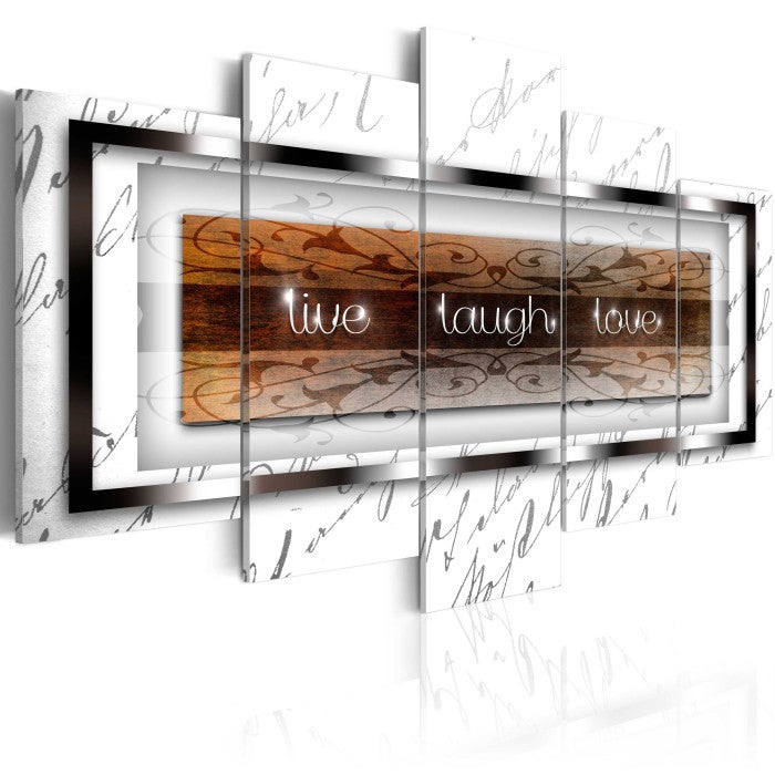 Tableau Imprimé "Live Laugh Love White" 100 x 200 cm | Leroy Merlin
