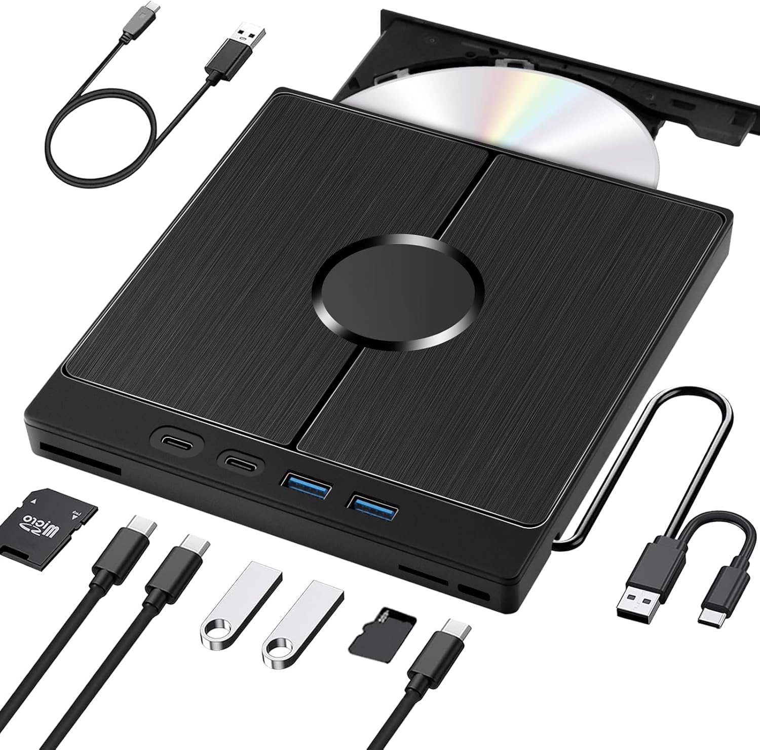 Lecteur DVD Externe Portable pour PC/MacBook/Windows 11-7/XP/OSX/Linux ...