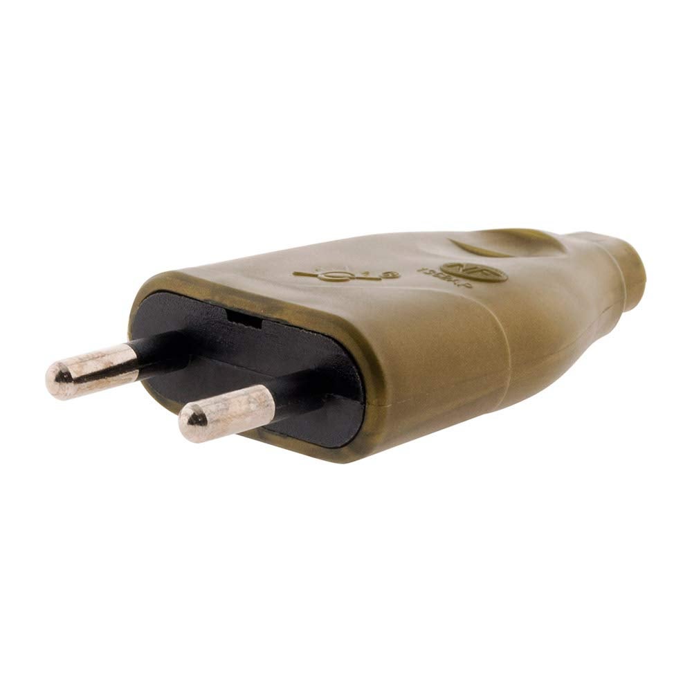 Enchufe macho 2P 6A - Oro - Zenitech | Leroy Merlin