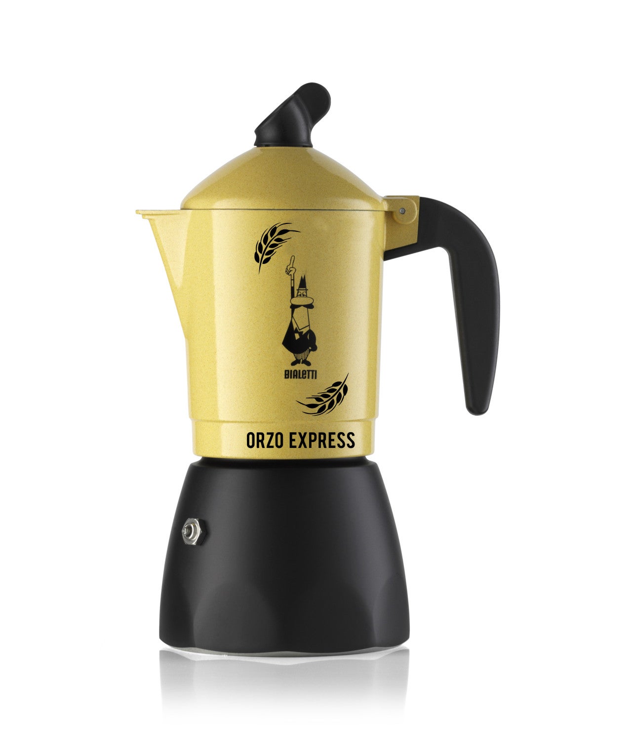 Bialetti Orzo Express Cafetera italiana Negro, Amarillo | Leroy Merlin