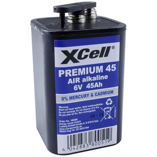 XCell Premium 45 Pile spéciale 4R25 contact à ressort zinc-air 6 V ...