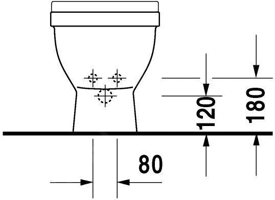 Duravit Standidet Standidet Starck 3 56cm, 2230100000, Farbe: blanc ...
