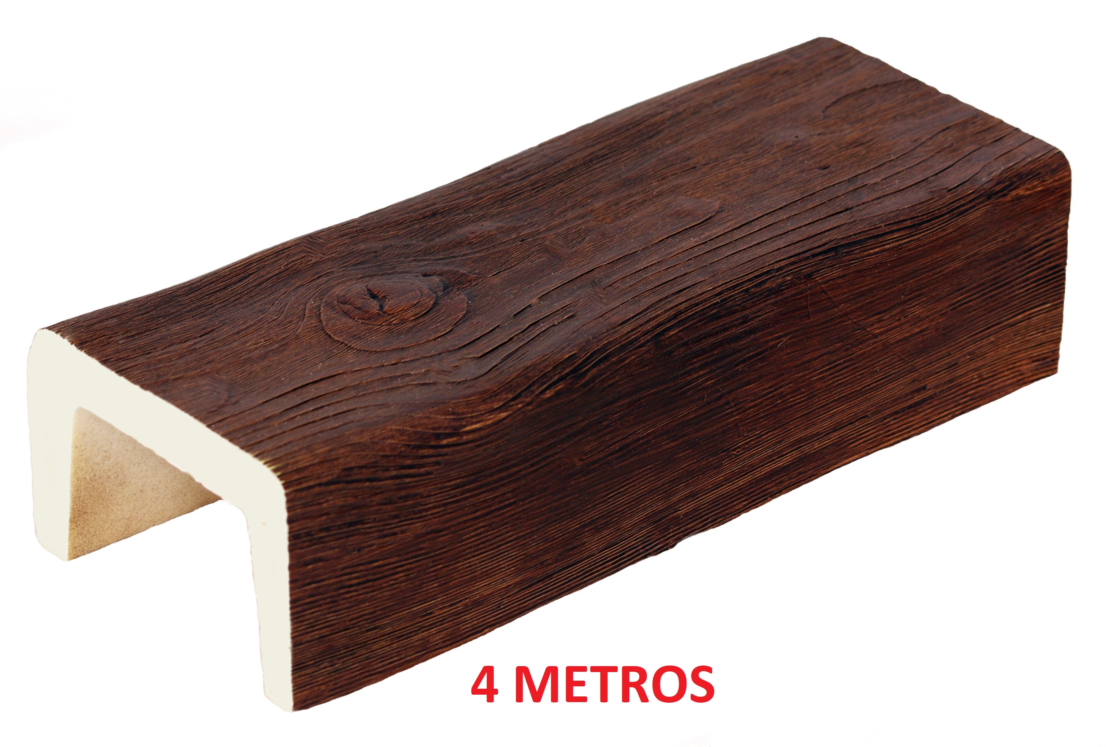 Viga Imitación Madera 10cm de ancho x 7cm de alto x 4m de largo color Nogal decorativa de ...