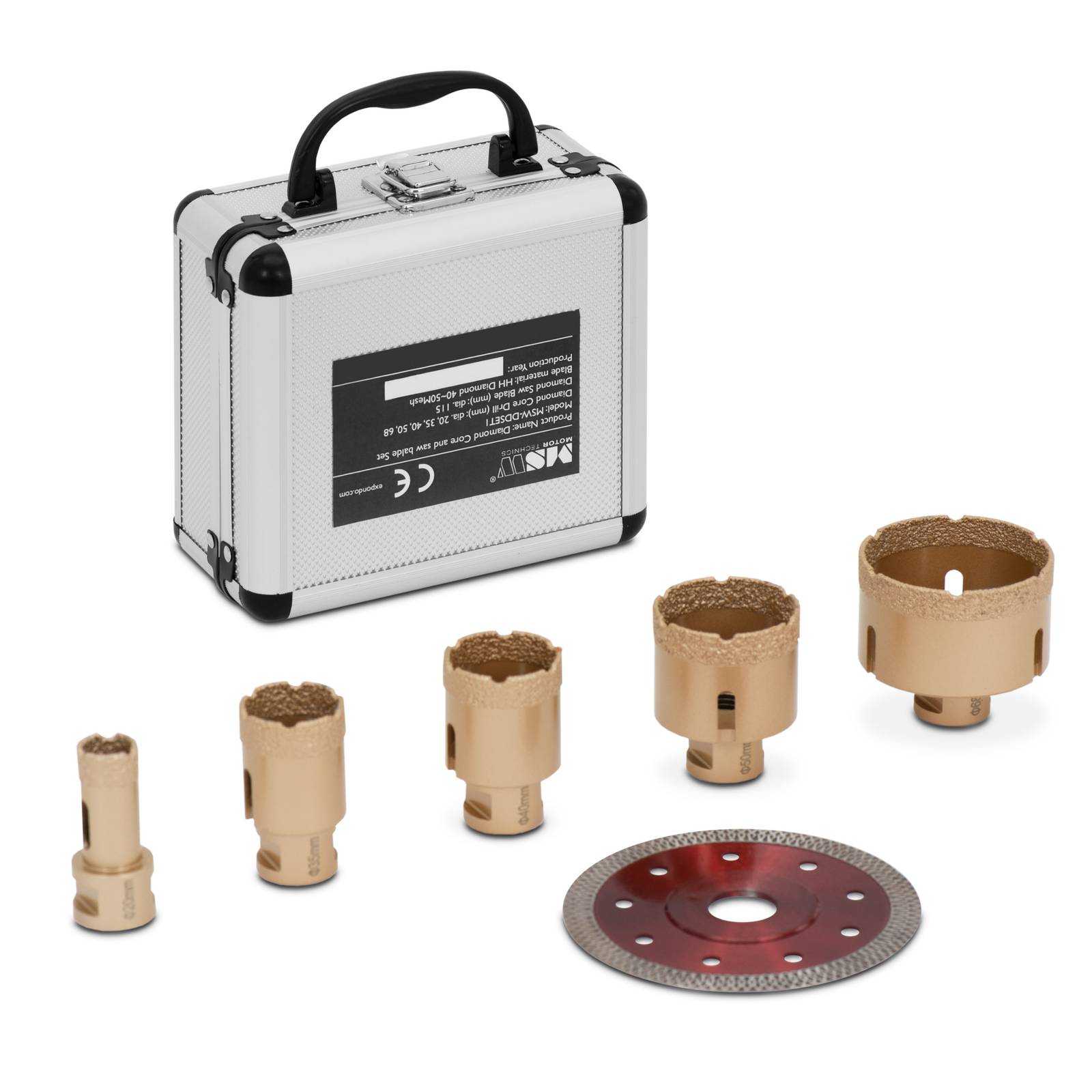 Brocas de corona de diamante en set - para amoladoras angulares - 20 ...