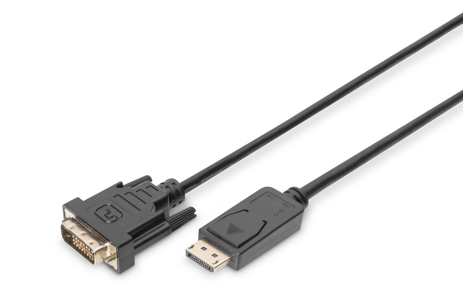 Cable adaptador DisplayPort DP - DVI (24+1) M/M 2 m con bloqueo ...