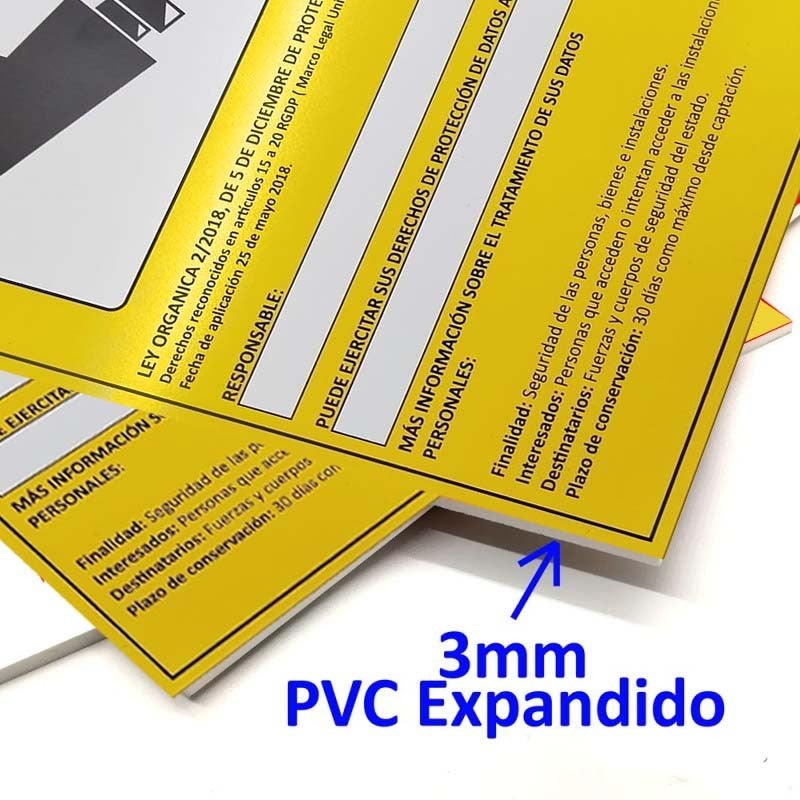 Affiche de zone de vidéosurveillance A4 en PVC expansé, homologuée diytech | Leroy Merlin