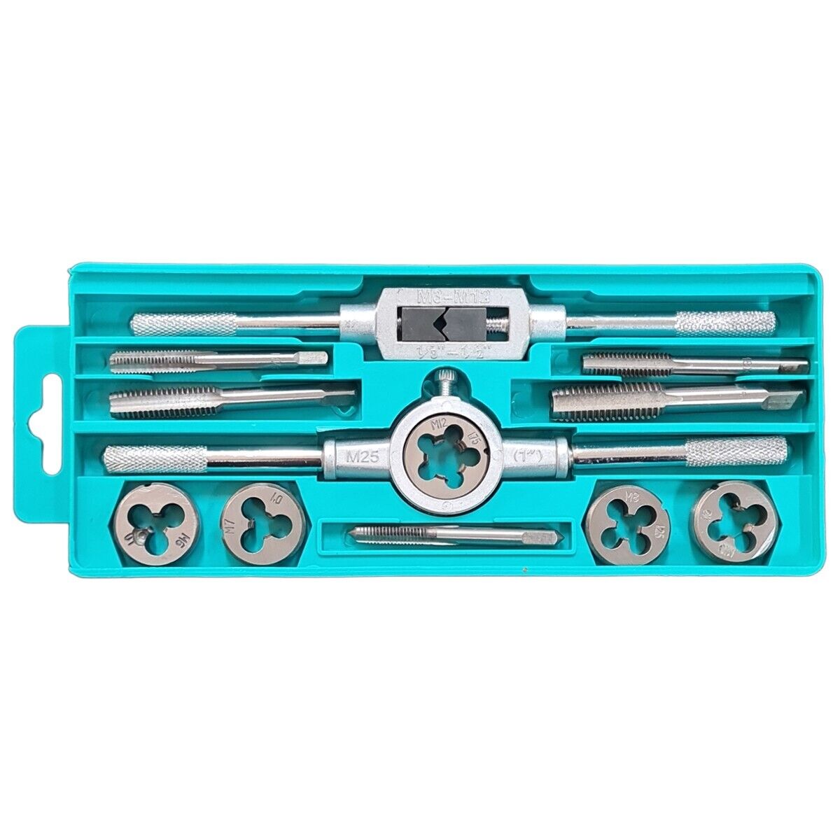 SET KIT FILIERA 12 PEZZI IN CASSETTA FILIERE MASCHI E FEMMINE ...