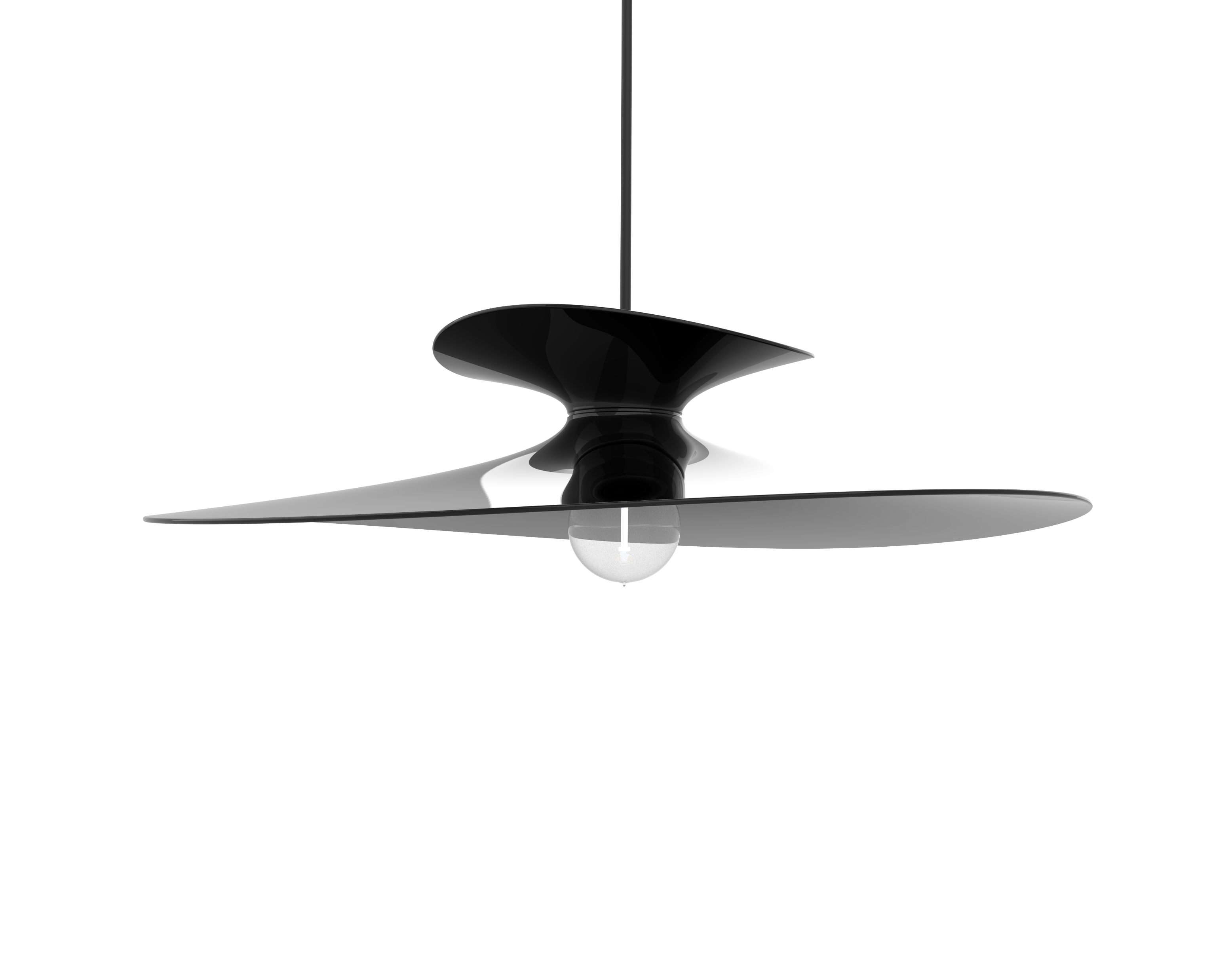 Suspension design WIND noire en polymère recyclé – VALA Light | Leroy ...