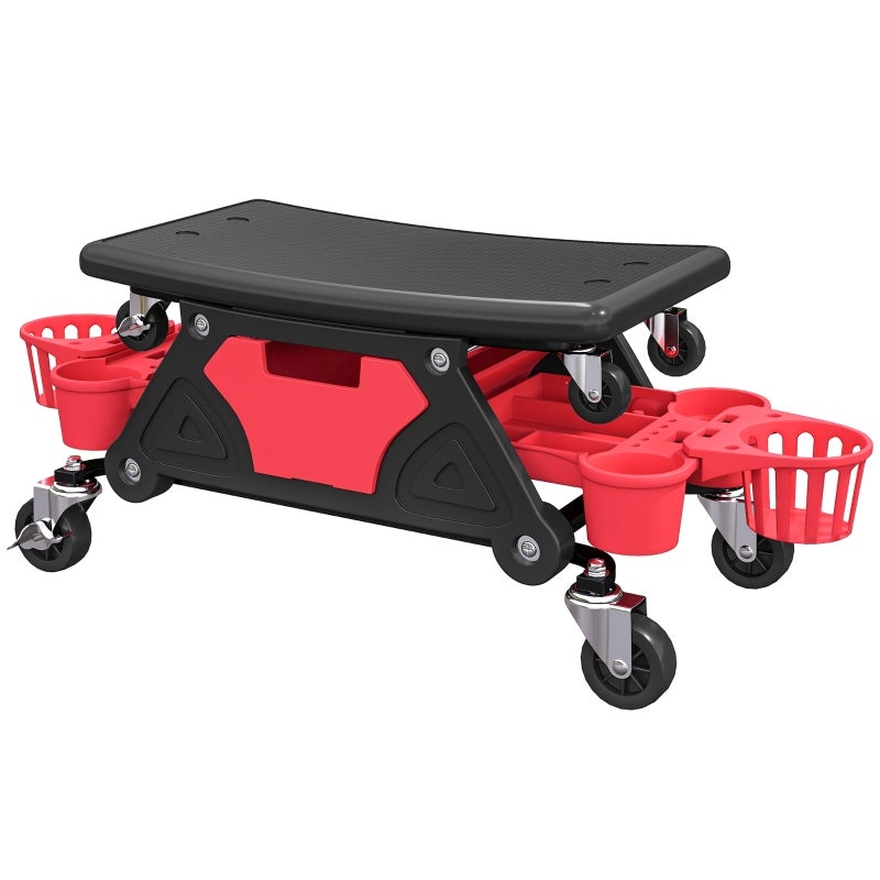 Taburete de taller con ruedas, asiento extraíble, estante de ...