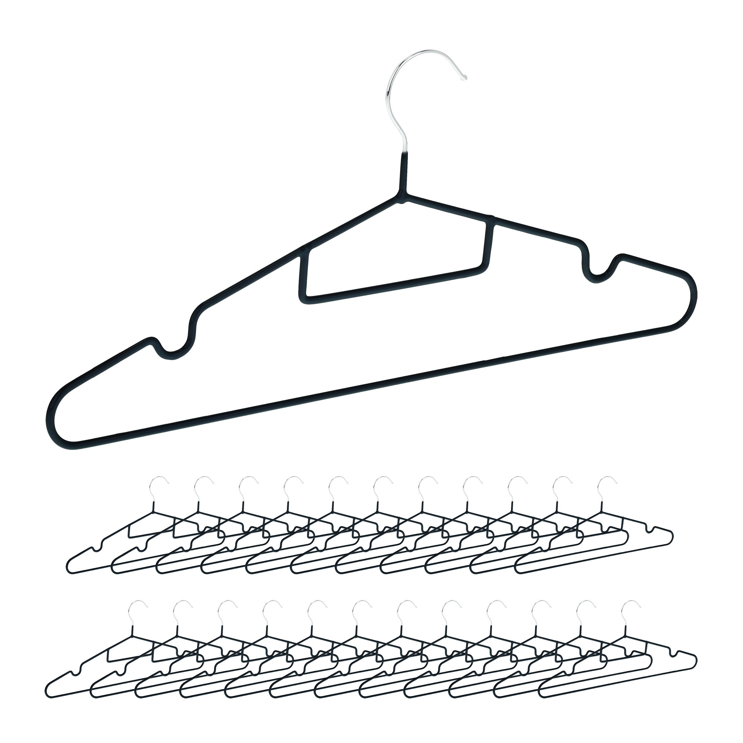 Relaxdays 24 Perchas Antideslizates para Ropa, con Varilla para ...