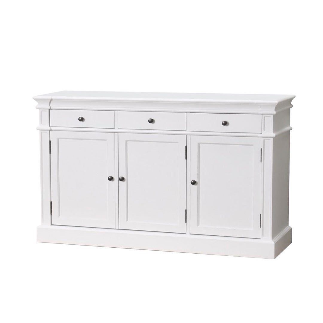 Amaretta Buffet vintage blanc, vintage patiné, avec 3 portes et 3 ...