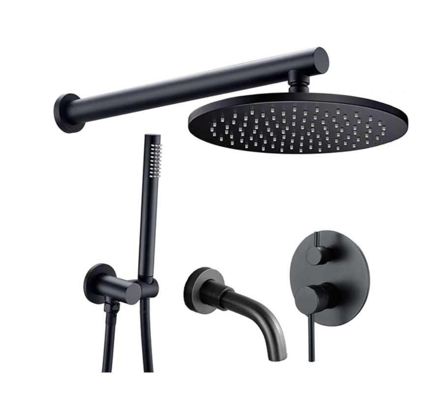 Ensemble de bain encastré noir mat | Leroy Merlin
