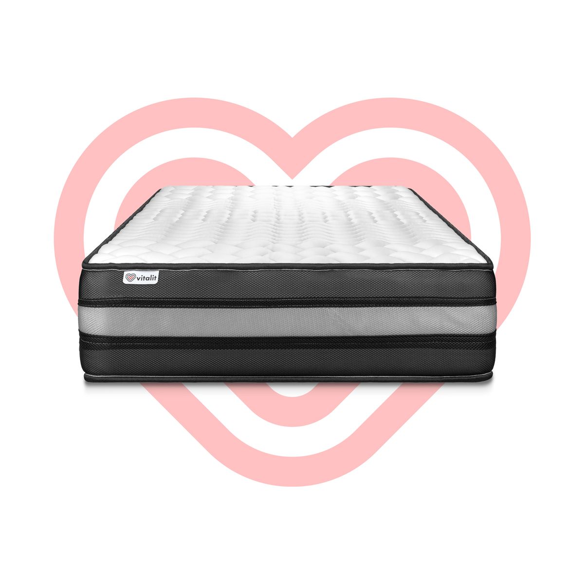 Matelas 90 x 200 cm VITAL POWER ZEN - Mousse polyuréthane à mémoire de forme - Ep. 24 cm - Ferme ...