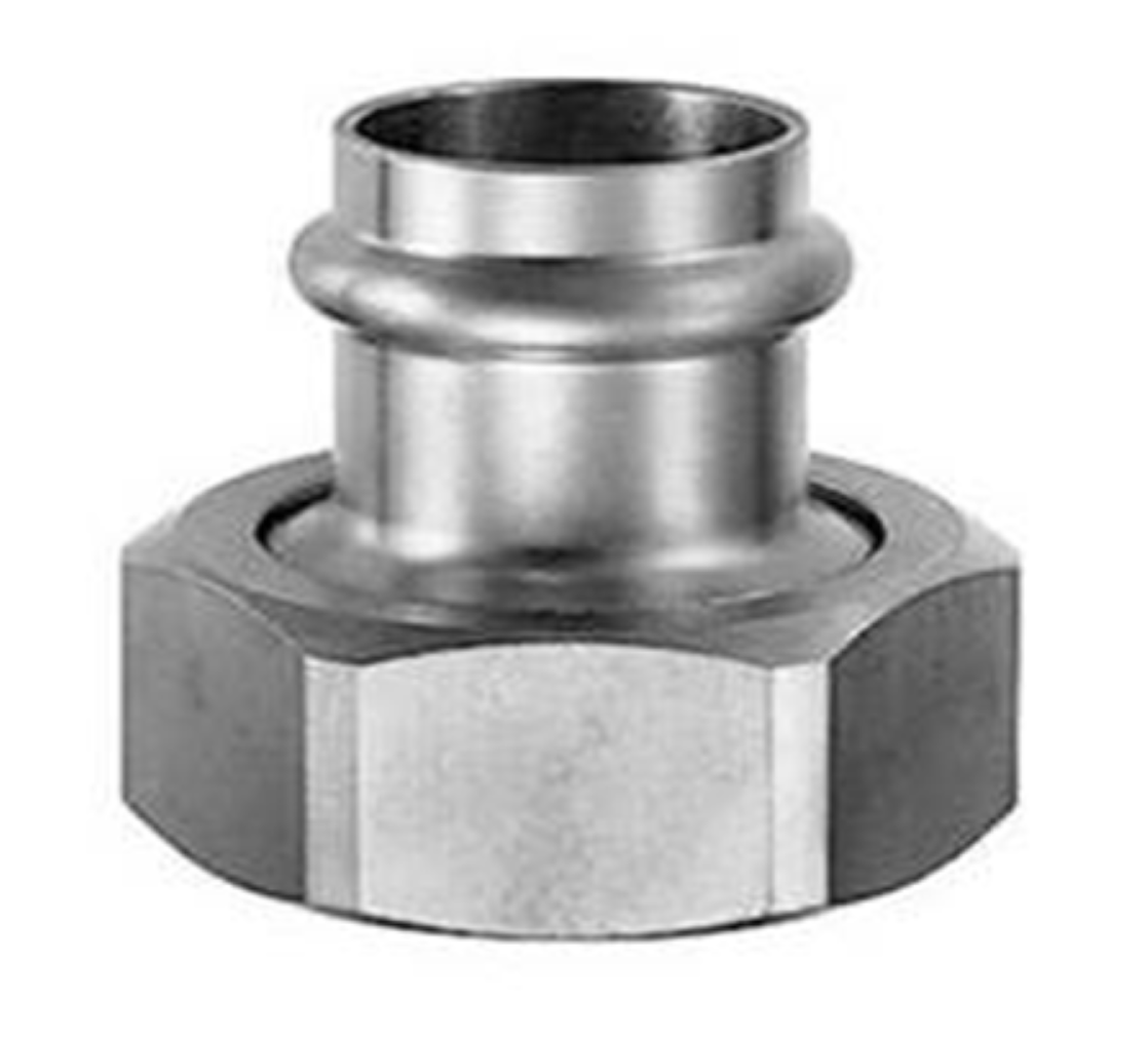 Raccord à sertir profil V demi-raccord à vis femelle 15 mm x 1/2 316L ...