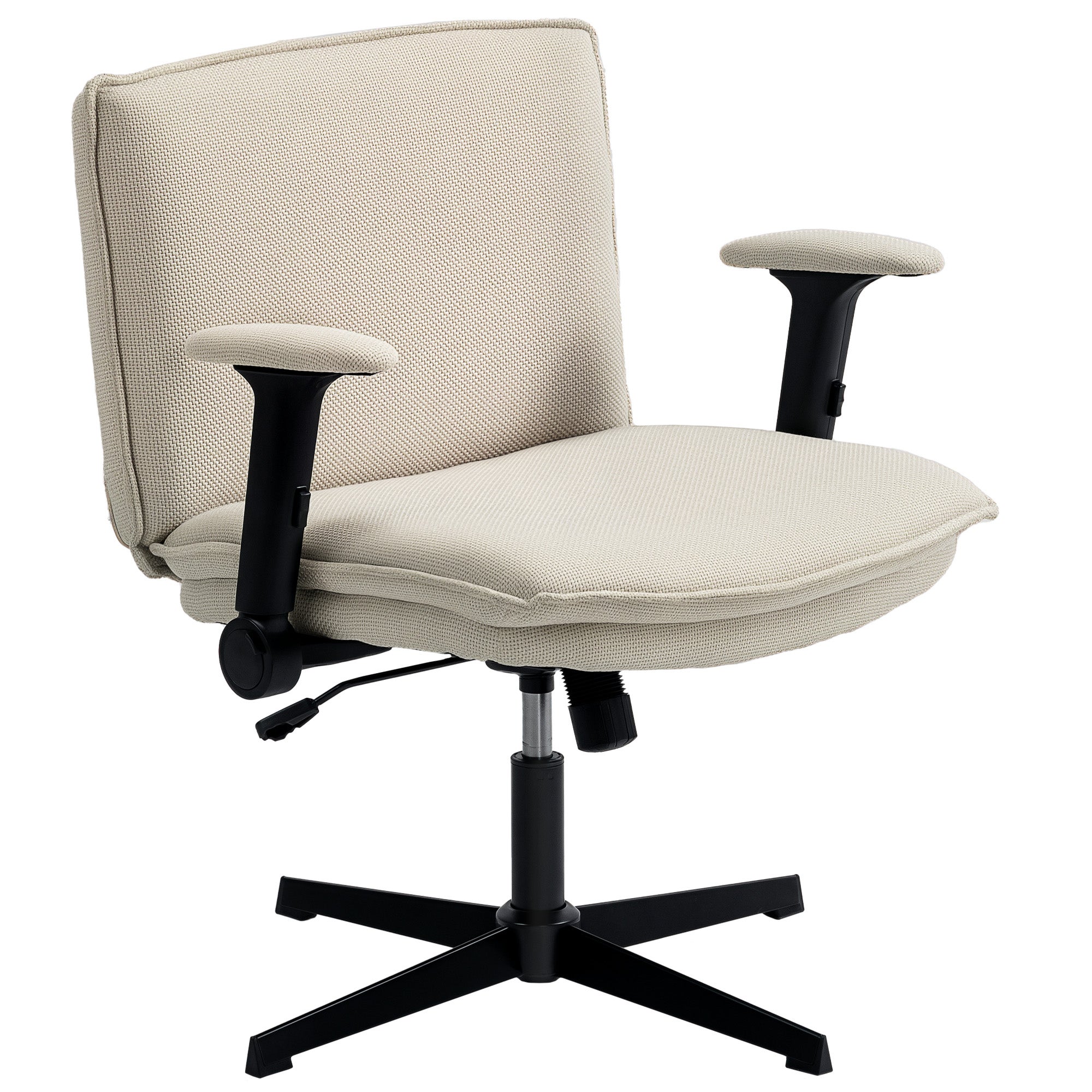 Chaise de bureau pivotante à pieds croisés, accoudoirs relevables ...