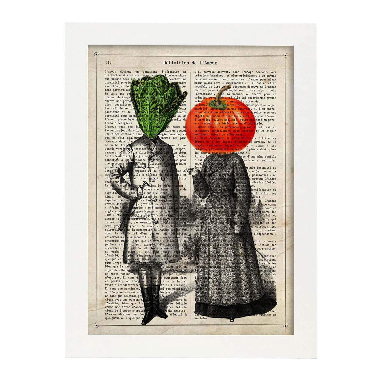 Poster De Verduras Humanas. Lamina Mr. Lechuga & Miss Tomate. Cuadros ...