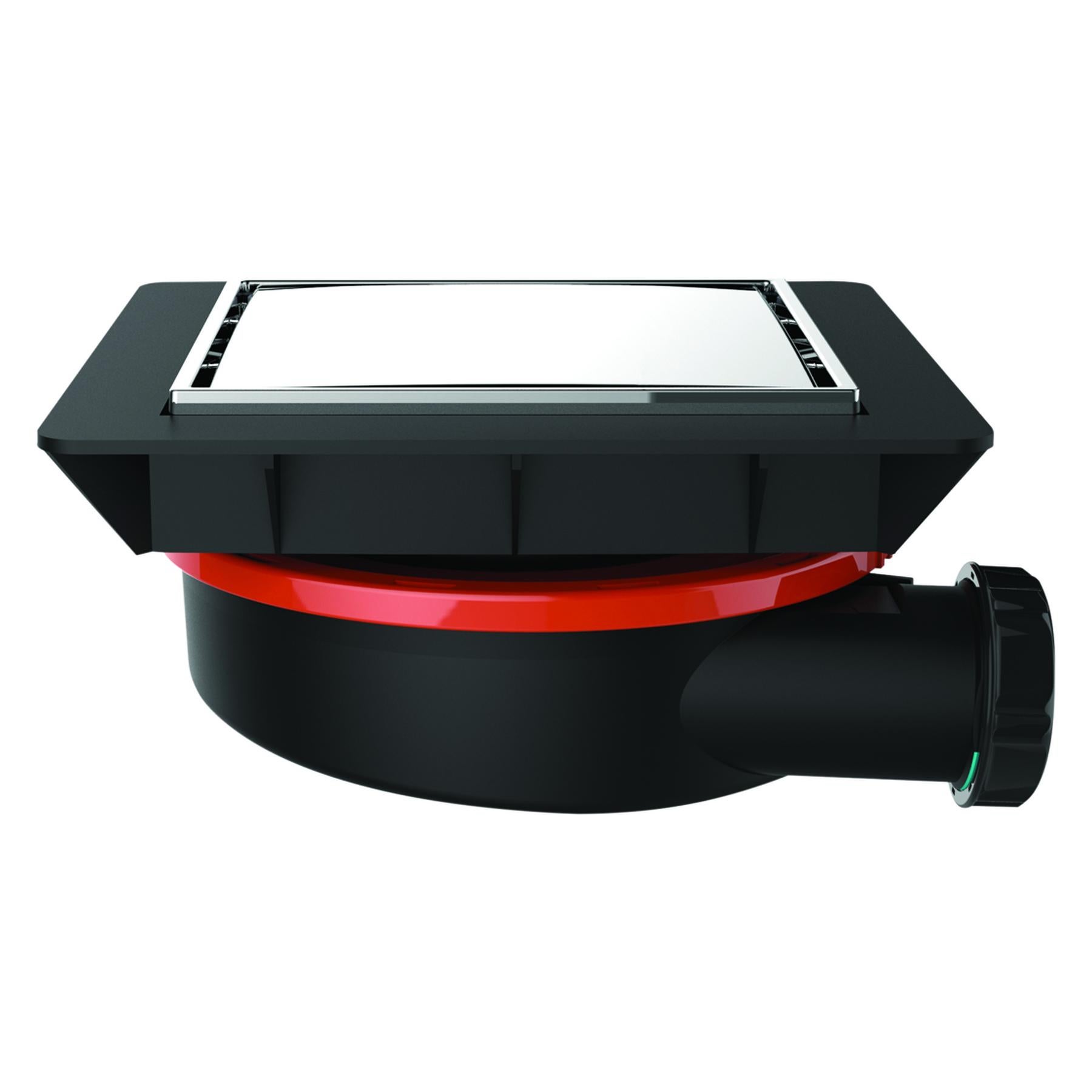 Bonde de sol réglable grand débit, FLUSH à carreler,capot 134x134mm ...