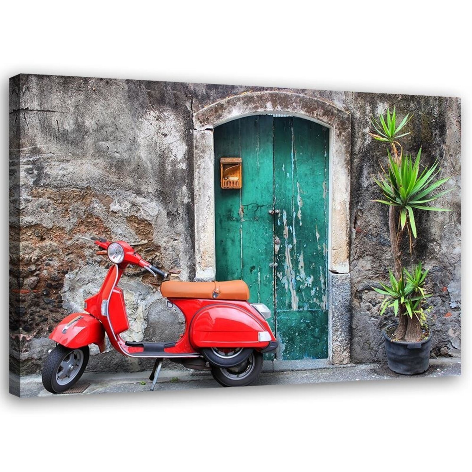 Tableau portes et scooter rouge | Leroy Merlin