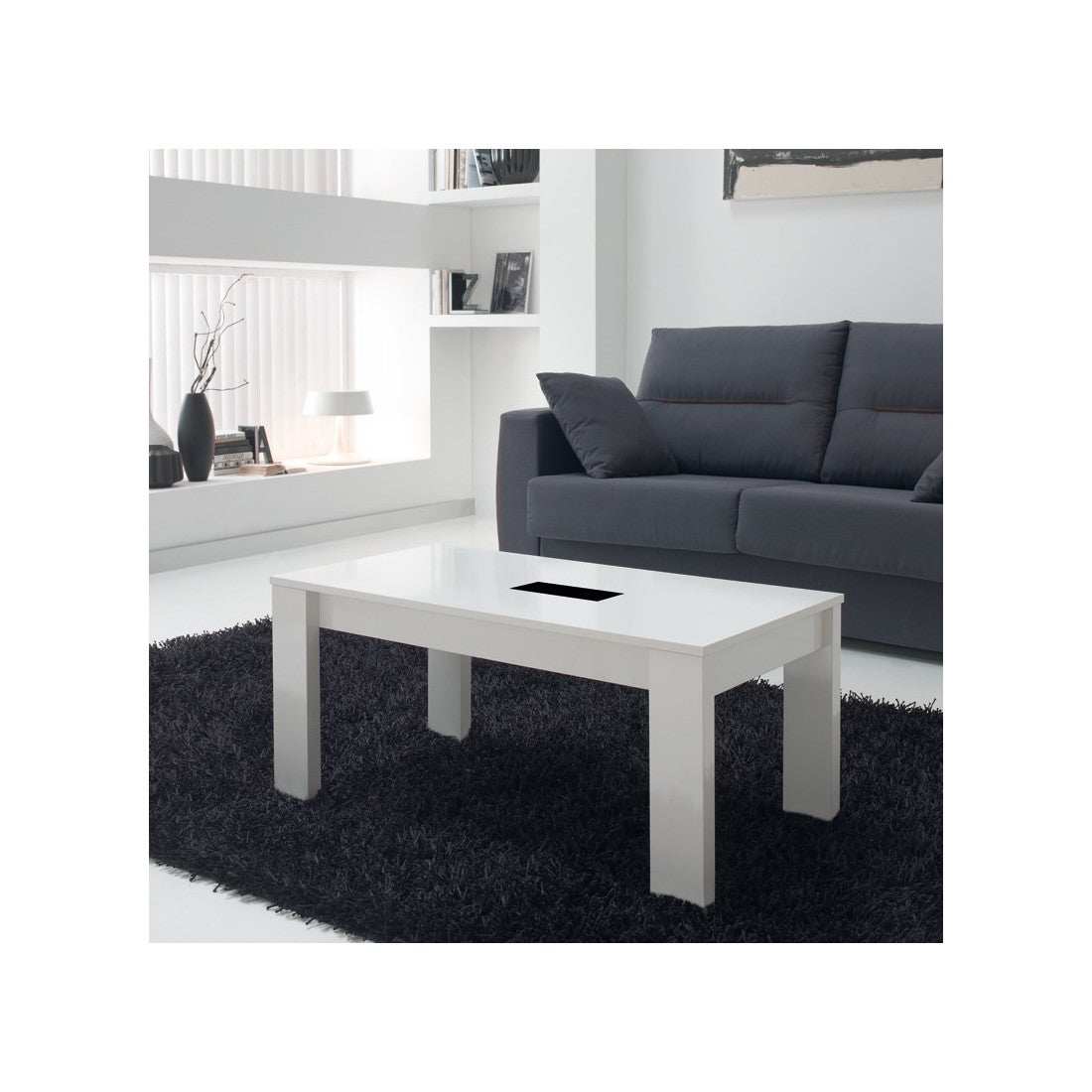 Table basse blanche relevable - MYSIA n°2 | Leroy Merlin