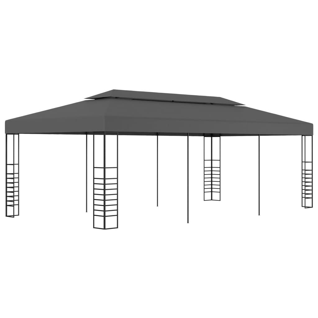 VidaXL Tonnelle de jardin 3 x 6 m Anthracite | Leroy Merlin