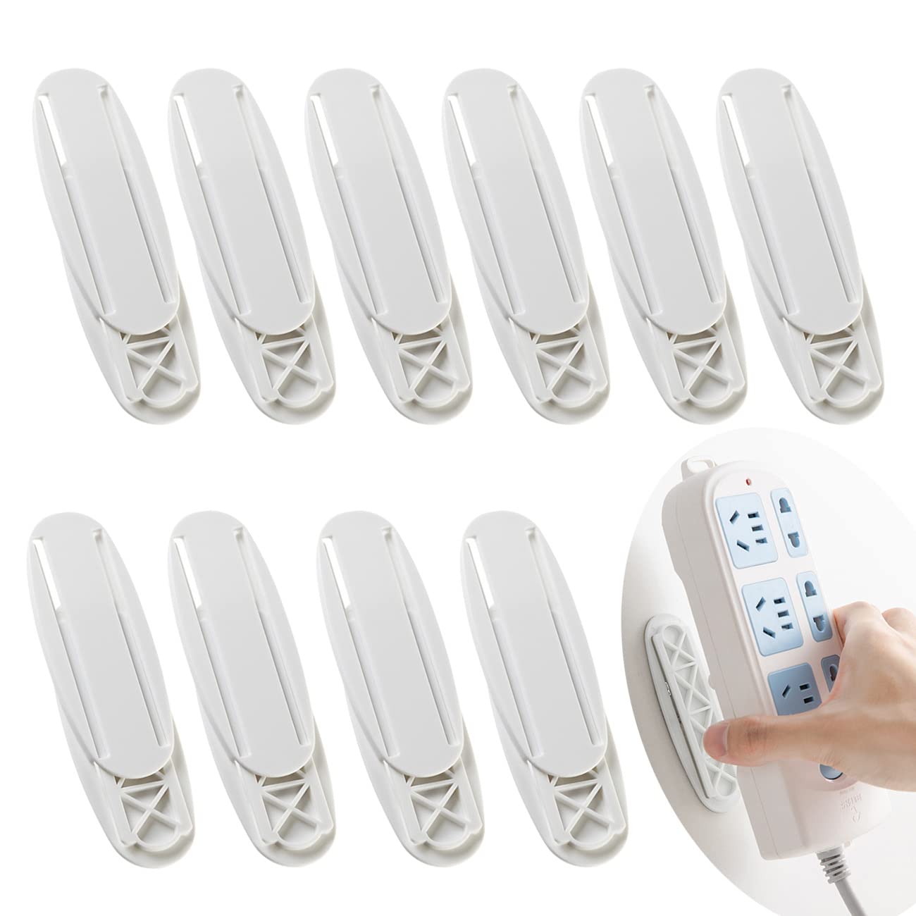 10 Pièces Support Mural pour Bloc multiprise,Support Mural Multiprise ...