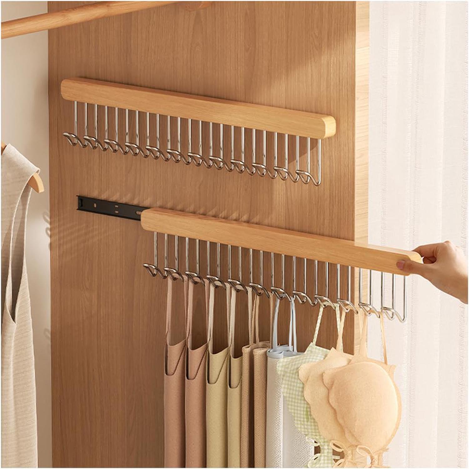 Lot de 2 cintres de ceinture extractibles pour placard, soutien-gorge ...