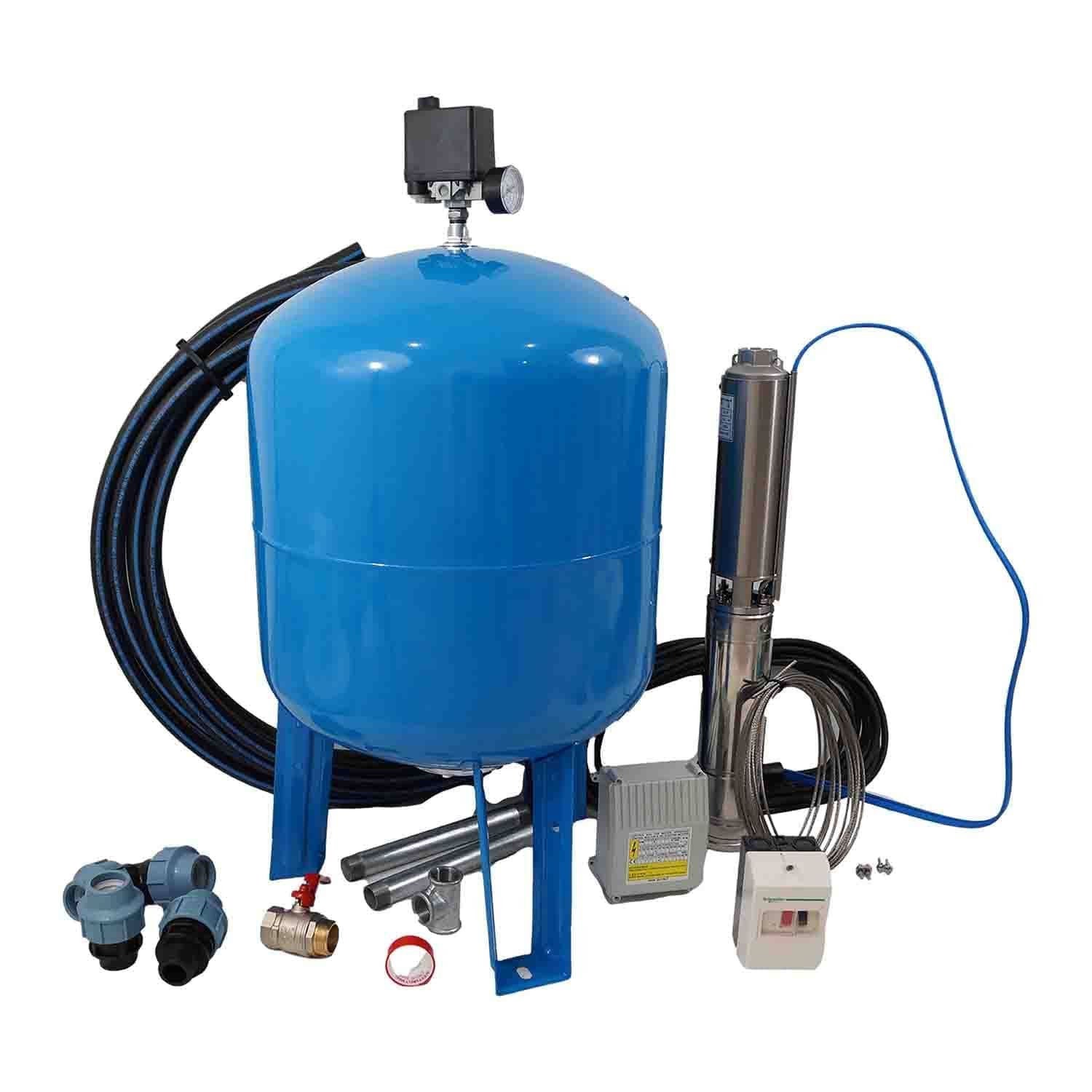 Kit Forage Complet Avec Pompe Orlando 230v 4'' 0.55kw + Surpresseur + Accessoires | Leroy Merlin