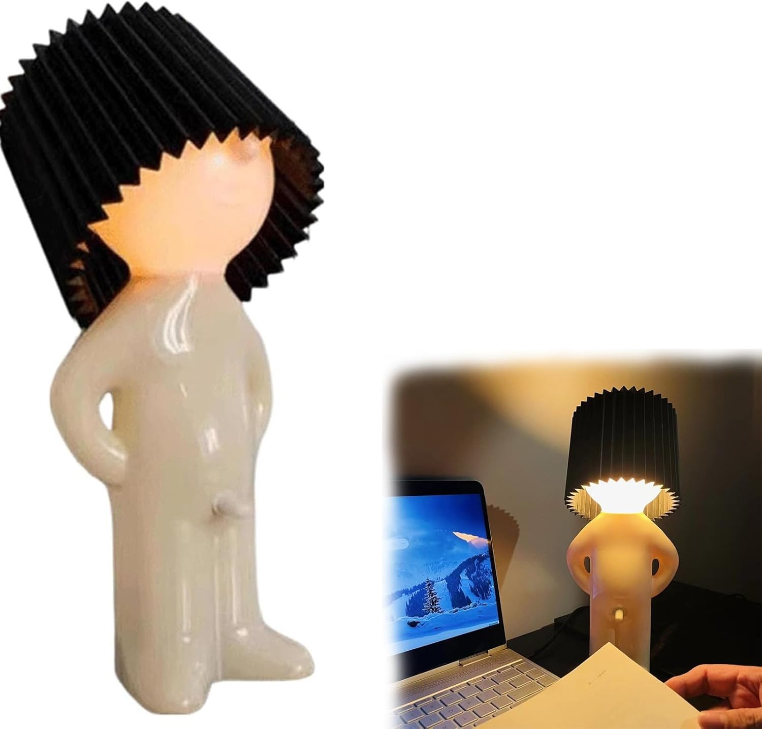 Veilleuse créative petit homme timide, lampe de nuit décorative pour ...