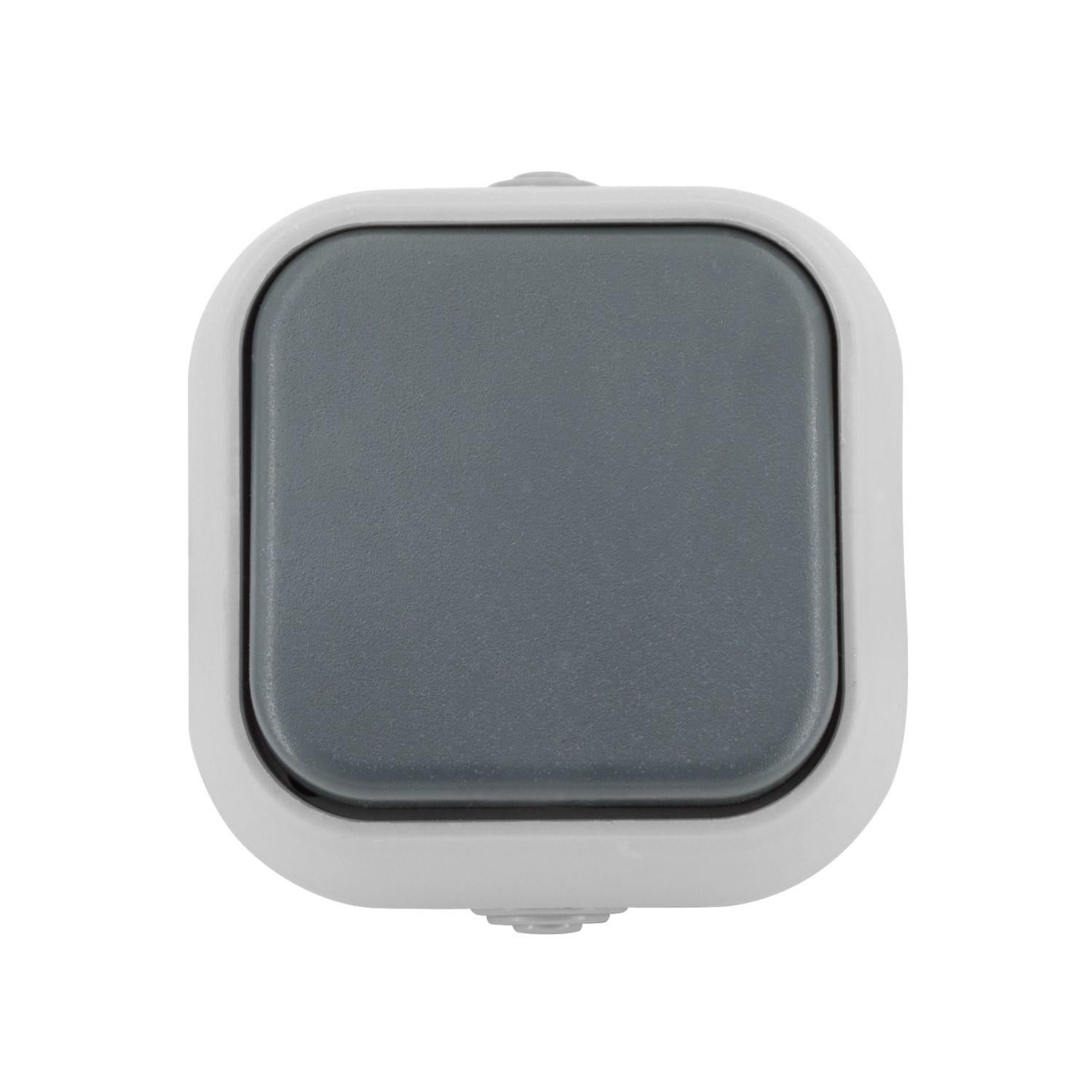 Interrupteur Simple IP54 Gris | Leroy Merlin