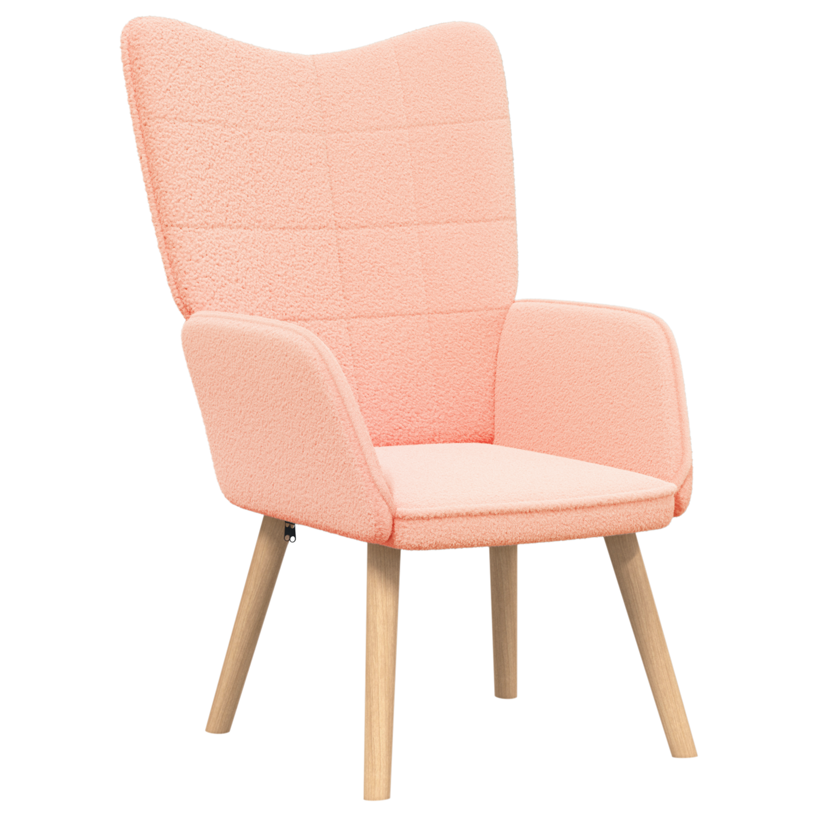 Chaise de salon | Chaise relaxante en tissu curly rose CFW470498 ...