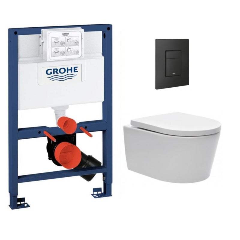 Grohe Pack WC Rapid SL + Cuvette sans bride SAT, fixations invisibles ...