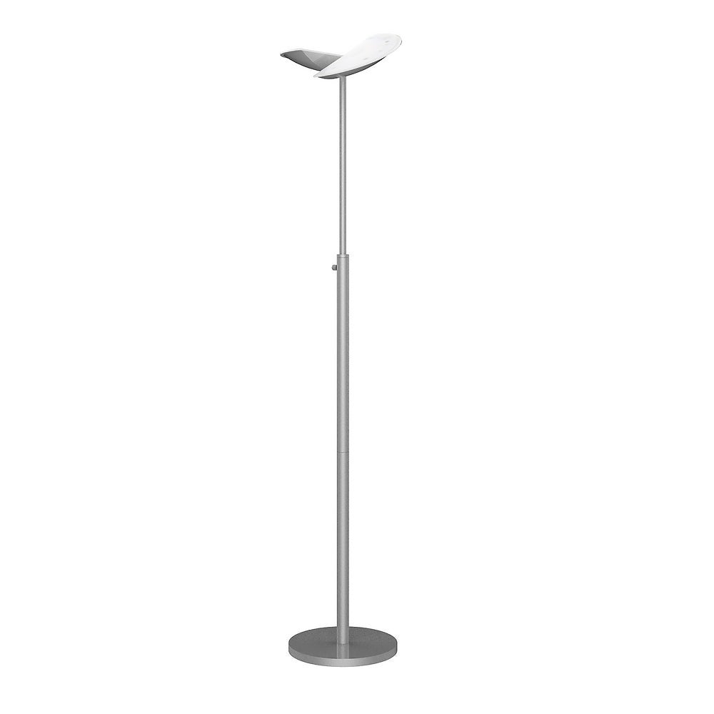 ZELUX lampadaire LED à éclairage indirect gris métal | Leroy Merlin
