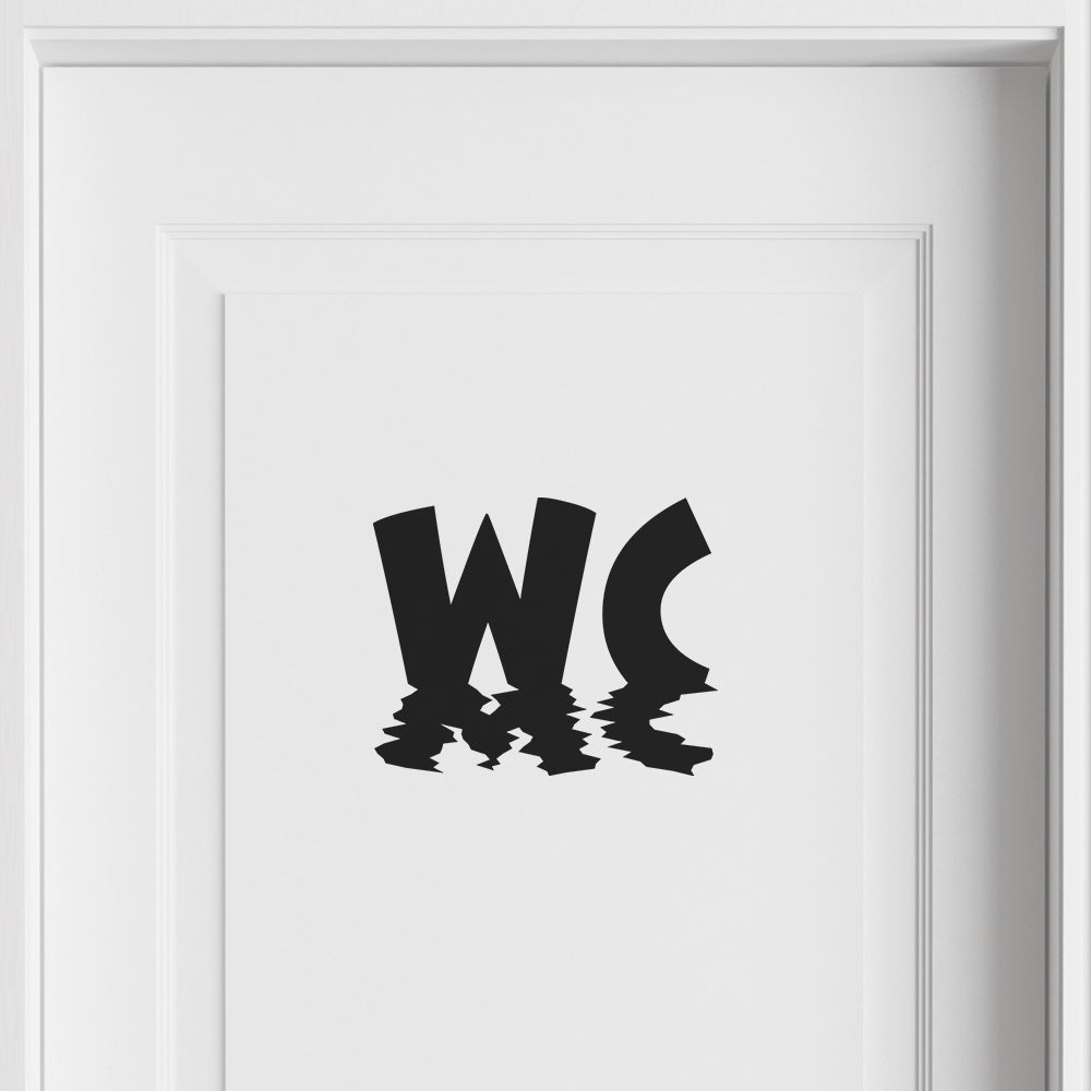 Sticker Mural - WC 3617681358077 - Noir - 37x48 cm | Leroy Merlin