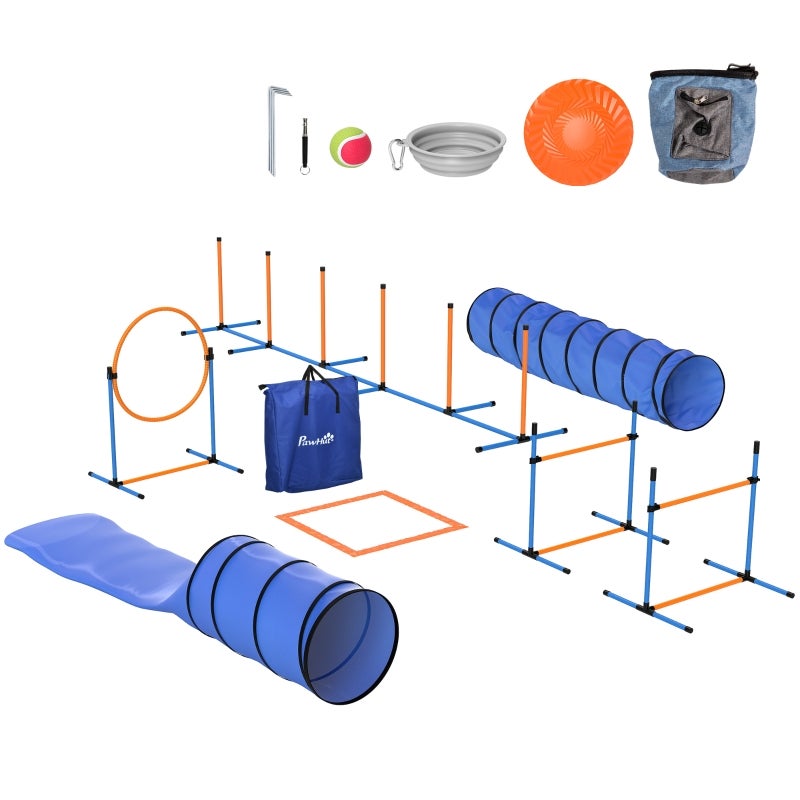 Ensemble d'agilité pour chiens, comprenant 11 pièces : 2 tunnels, un ...