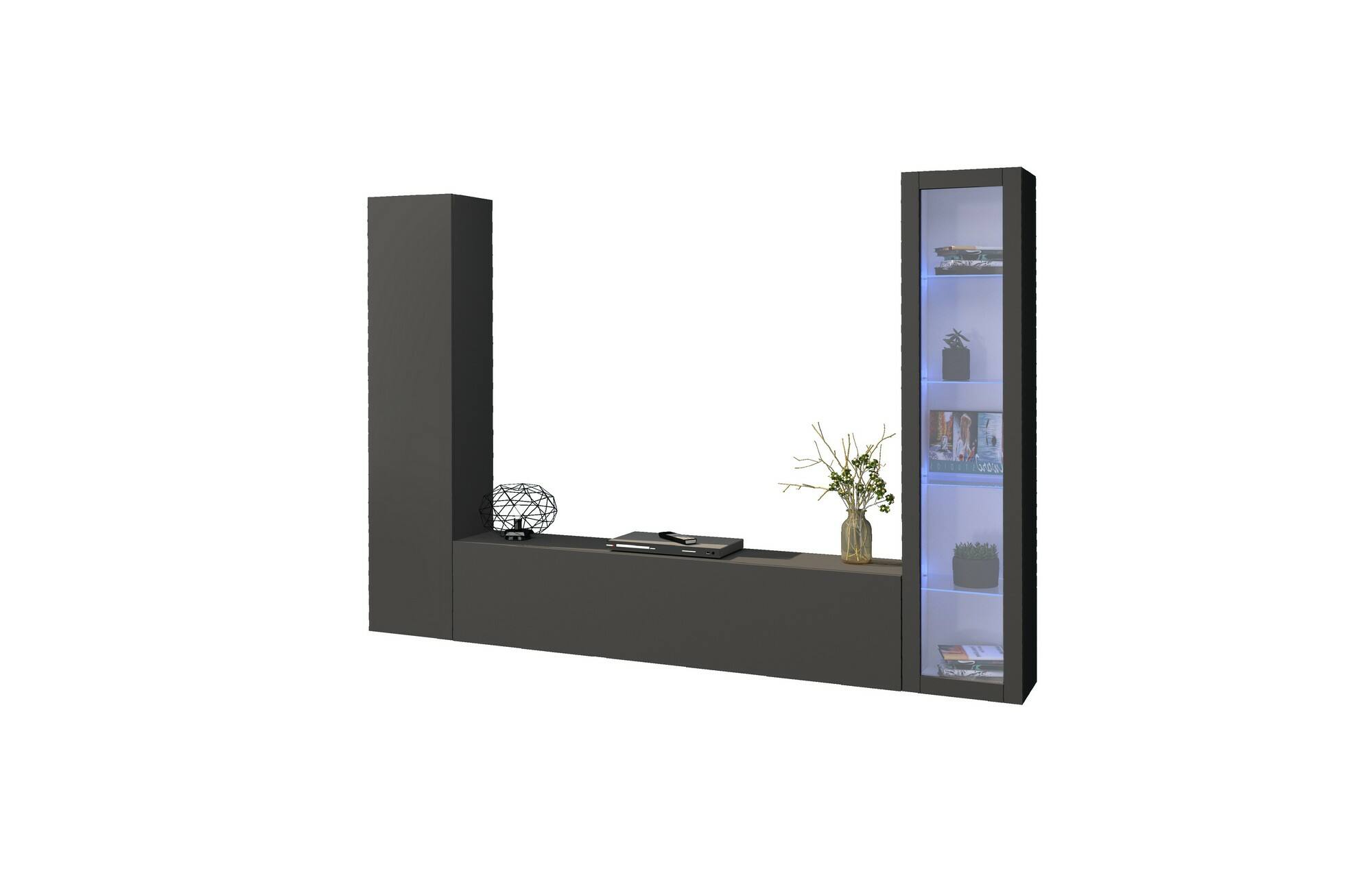 Placard Dekda, Ensemble de salon Meuble TV avec 3 portes, Meuble de ...