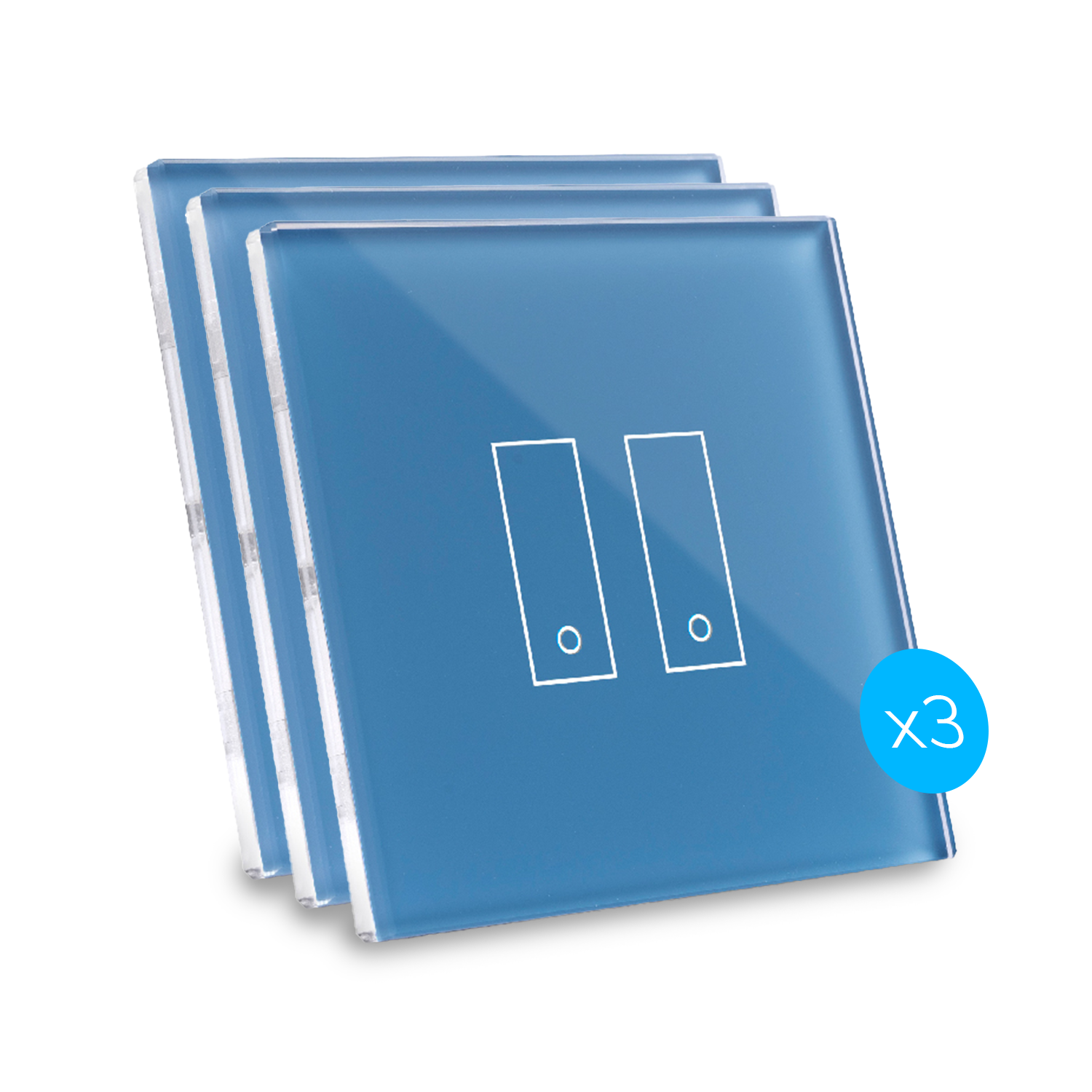 Kit de 3 interruptores de diseño, conectados por Wi-Fi iotty E2 PLUS ...