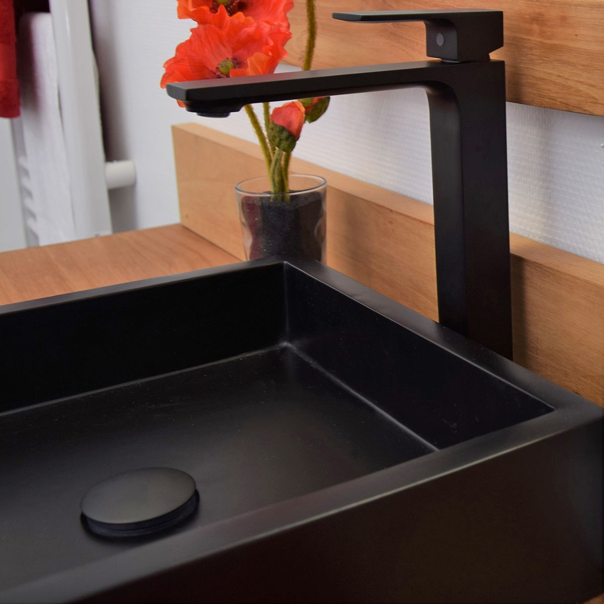 Vasque à poser effet béton noir, Arlecchino | Leroy Merlin