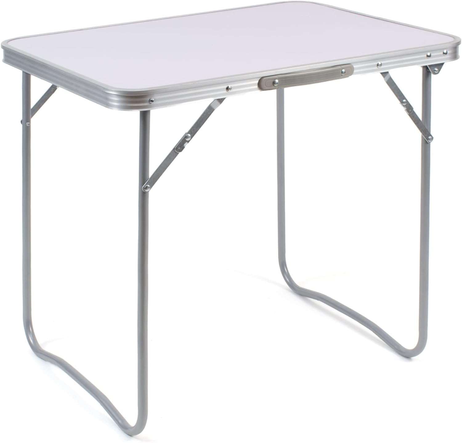 Mesa plegable camping (70x50 cm) acero - Blanco | Leroy Merlin