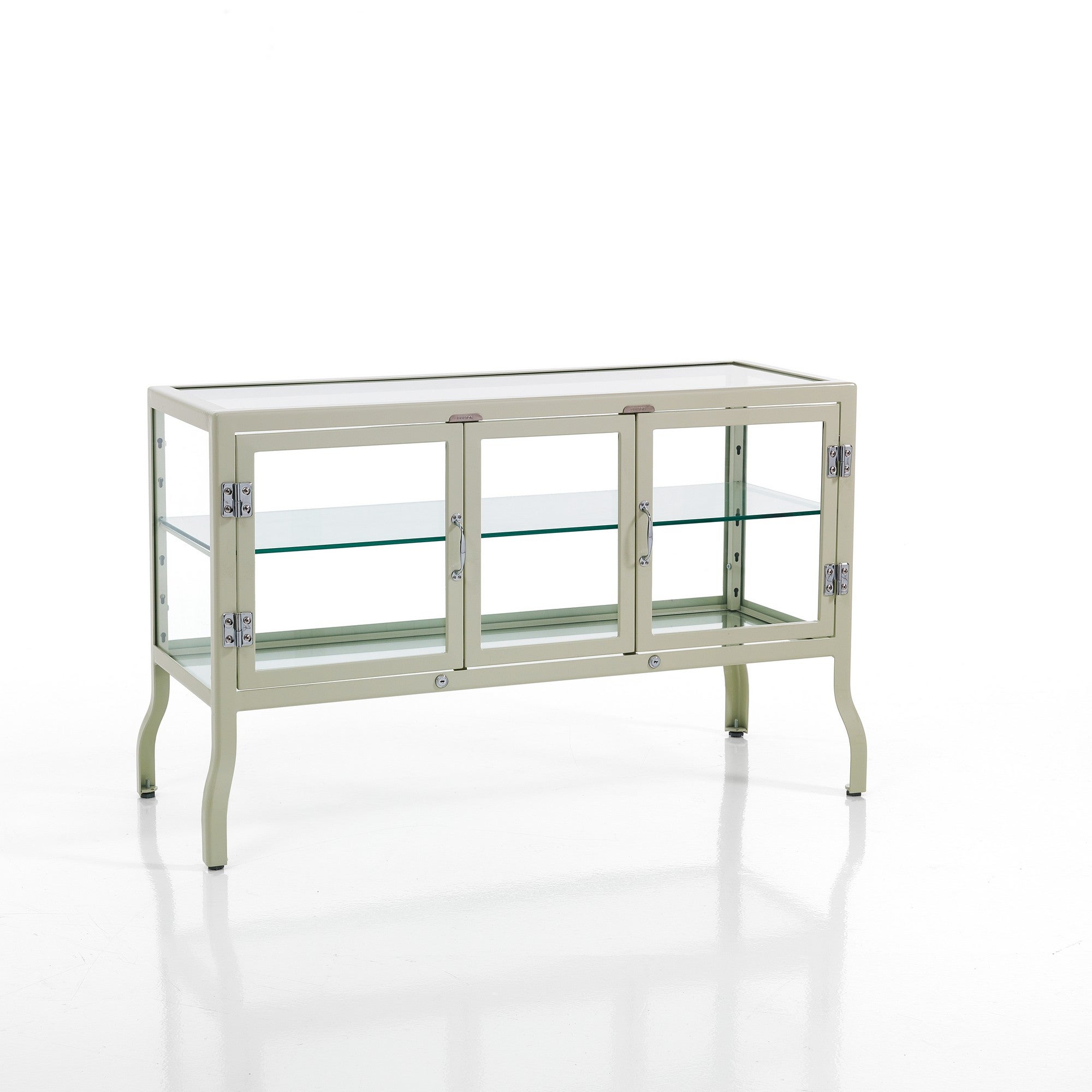 Vitrina de salón MASH WHITE con 3 puertas de vidrio templado – cm ...